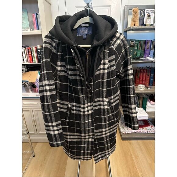RACHEL Rachel Roy | Jackets & Coats | Rachel Roy Hooded Plaid Coat ...